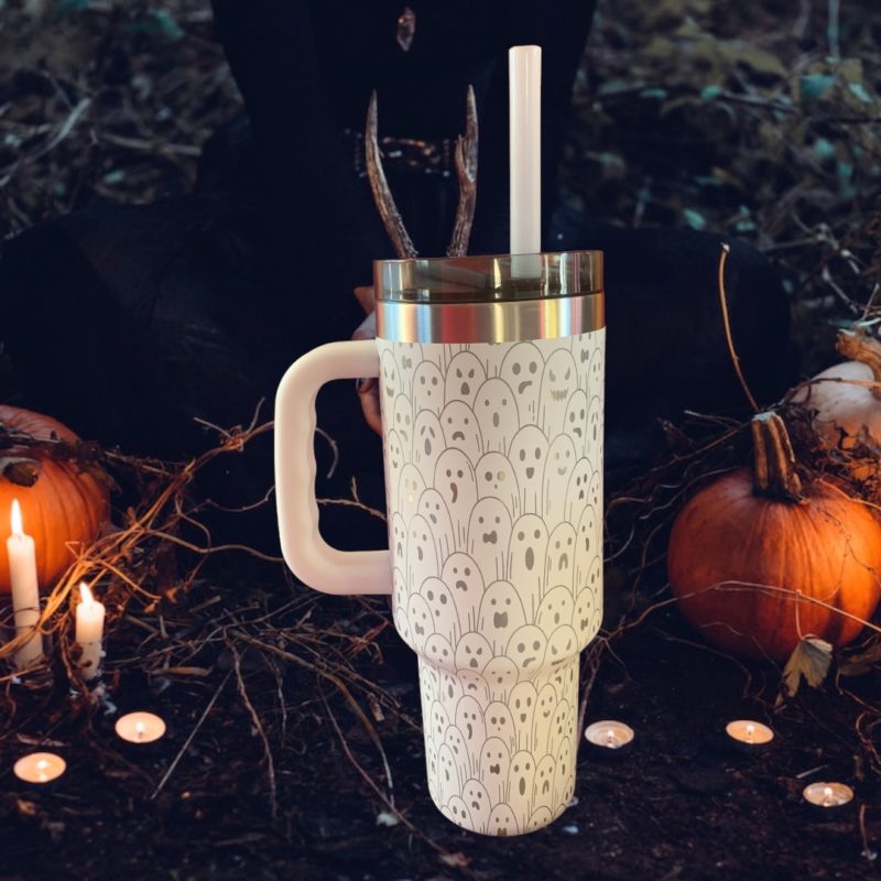 Ghost Full Wrap Laser Engraved 40 oz Tumbler – Vine Hill Craftworks